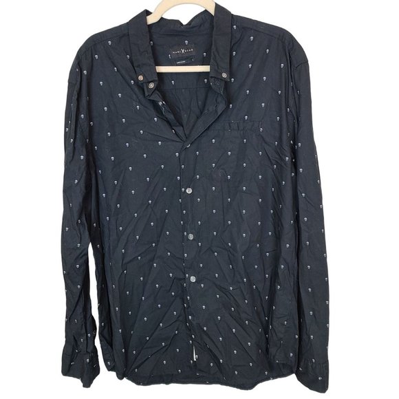 Marc Ecko | Shirts | Marc Ecko Mens L Black Skull Print Long Sleeves ...